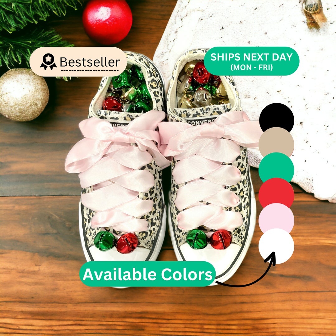 Shoe Laces With Jingle Bells Stocking Stuffers Custom Shoes - Etsy