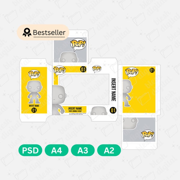 Funko Pop Box Template - Etsy