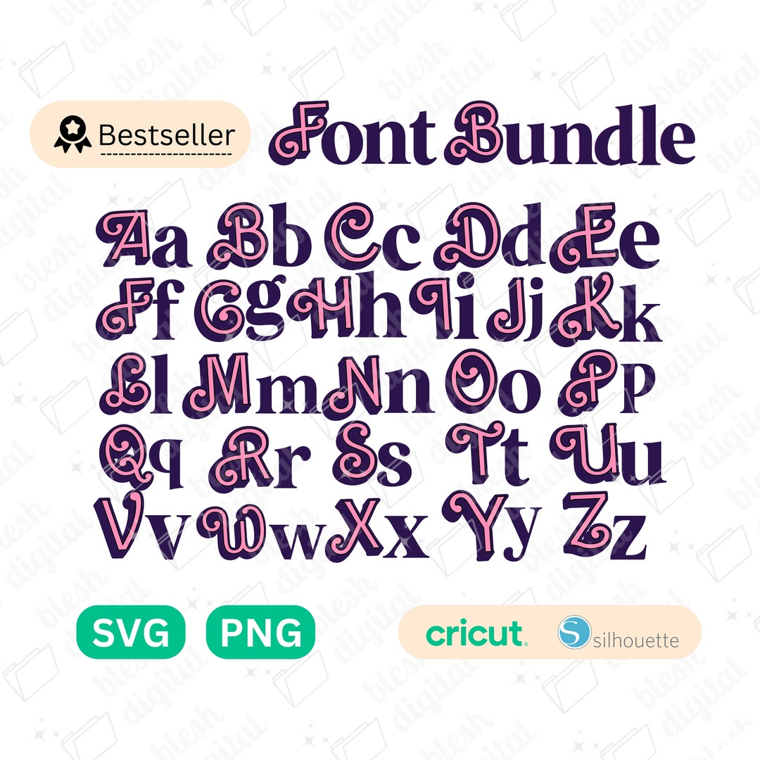 Dolly Font SVG Png Bundle Retro Barbi Font 1970s 1980s Png - Etsy Australia