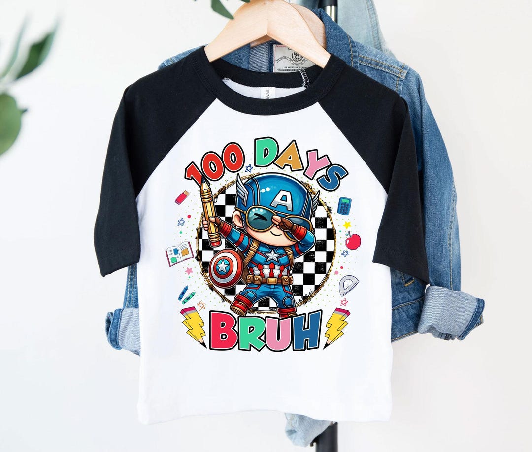 100 Days of School Superhero Png, 100 Days Bruh Png, 100th Days of ...