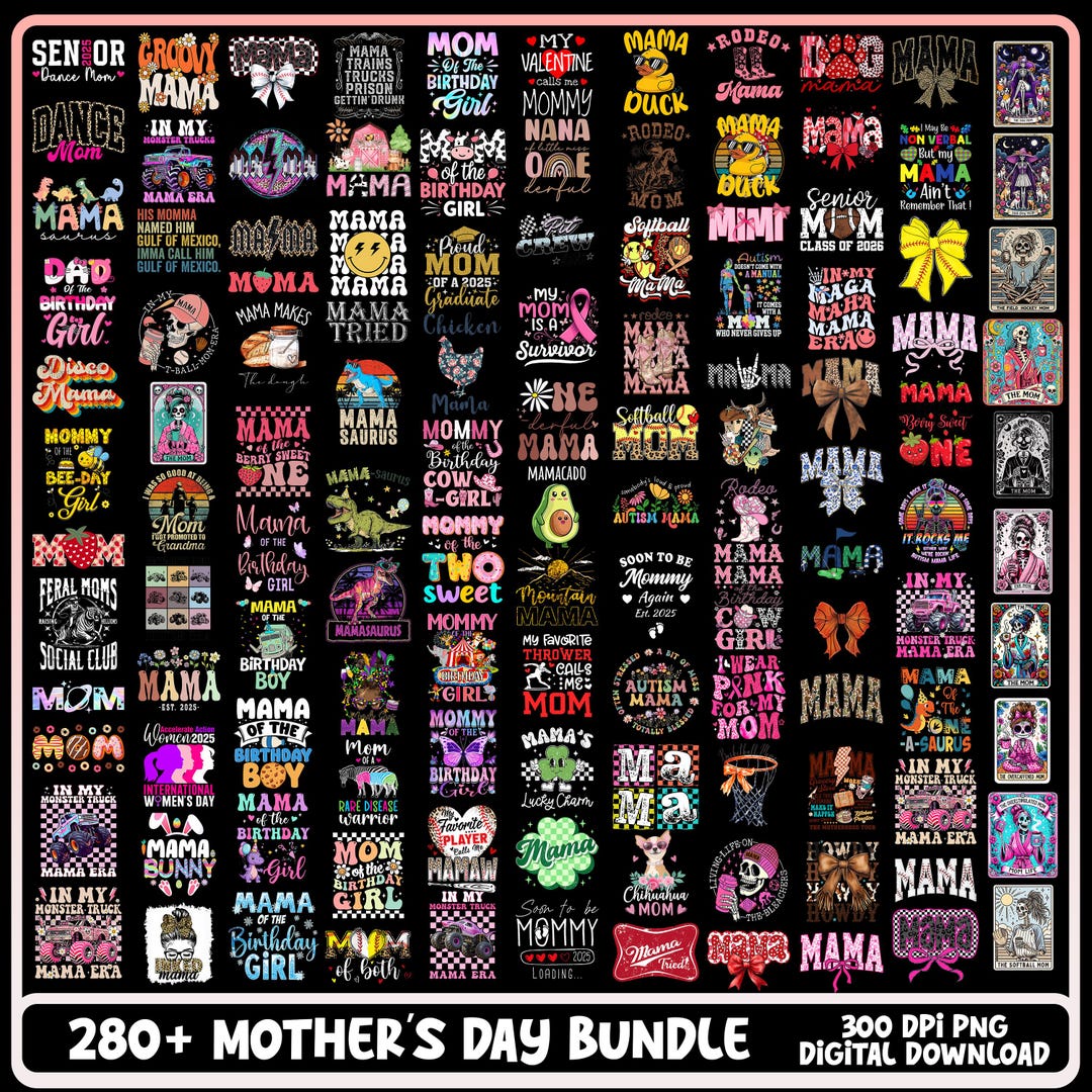 280+ Designs Mama Png Bundle, Mother's Day Png Sublimation, Mom Tarot ...