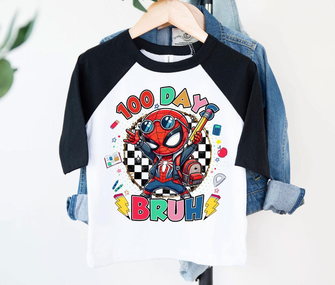 100 Days of School Superhero Png, 100 Days Bruh Png, 100th Days of ...