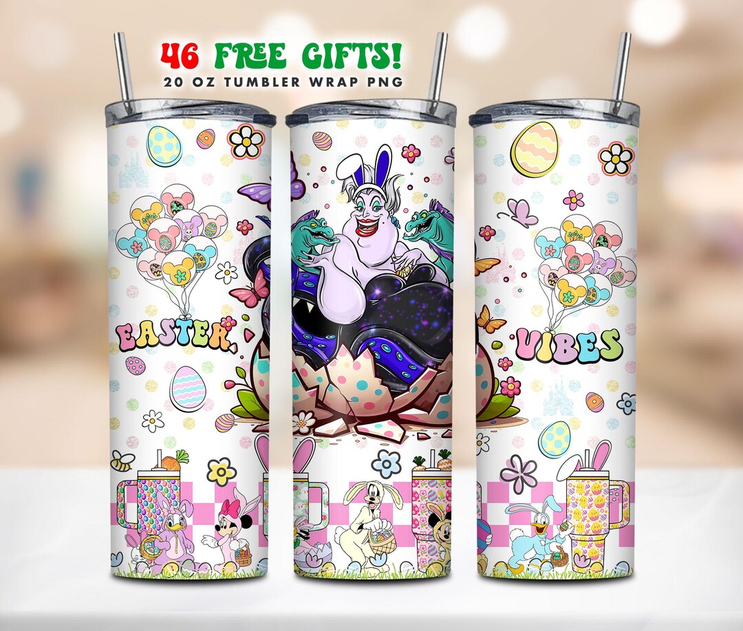 Villain Easter Day 20oz Tumbler Wrap Png, Cartoon Easter Day 20oz ...