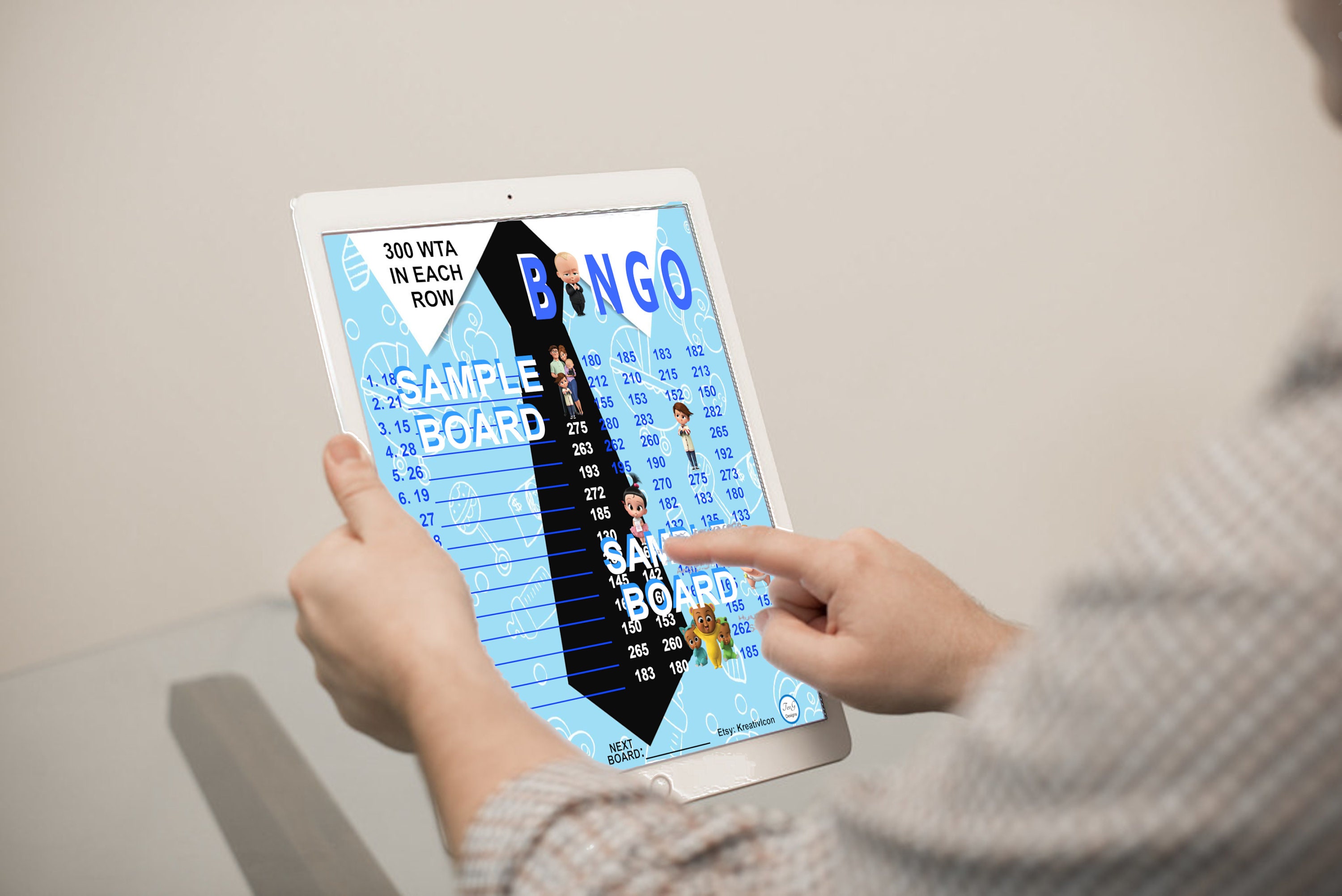 Boss- Baby 300 Bingo Board - Etsy