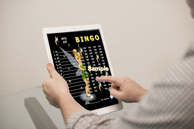 Tinkerbell Bingo Board 225 WTA - Etsy