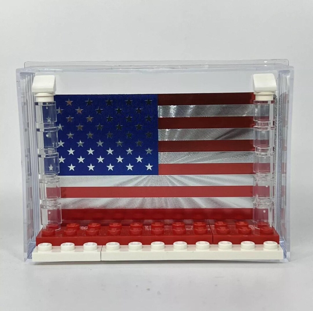 Lego US Flag Minifigure Display Case NO MINIFIG - Etsy