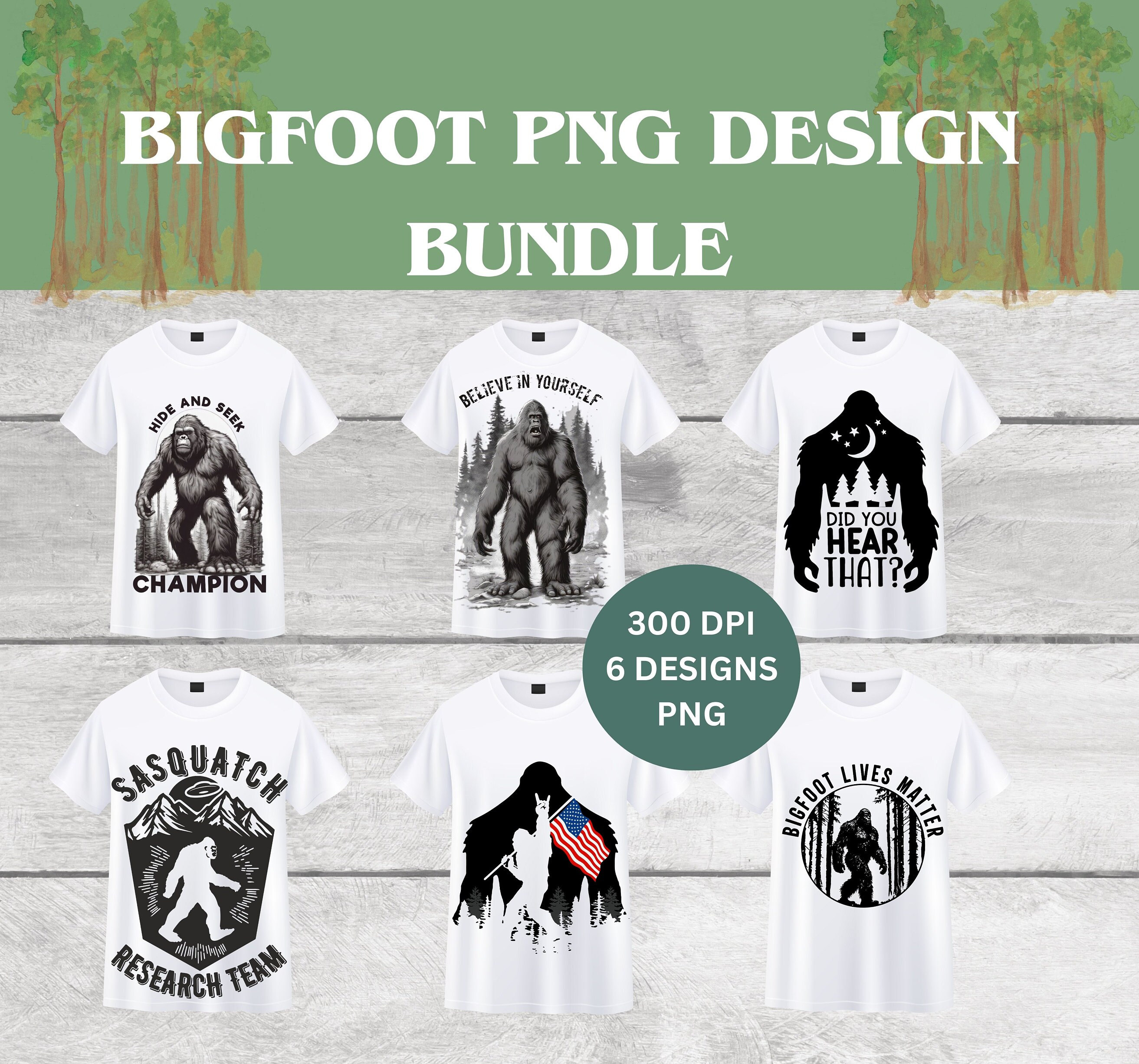 Bigfoot Bundle, Bigfoot Png Sublimation Bundle, Sasquatch Png Bundle ...