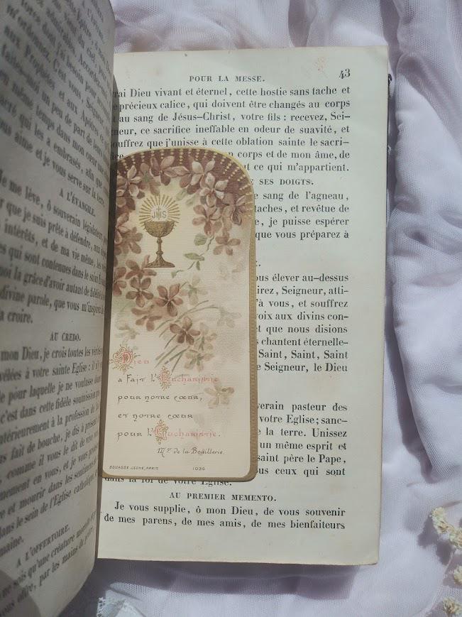 Pretty French Antique Book Filled With Beautiful French Antique Prayer ...