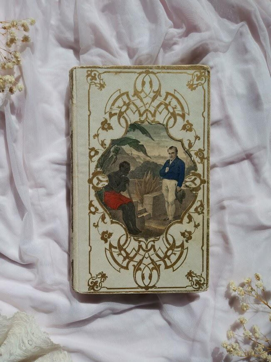 Pretty French Antique Book Napoleon Bonaparte French Cartonnage ...