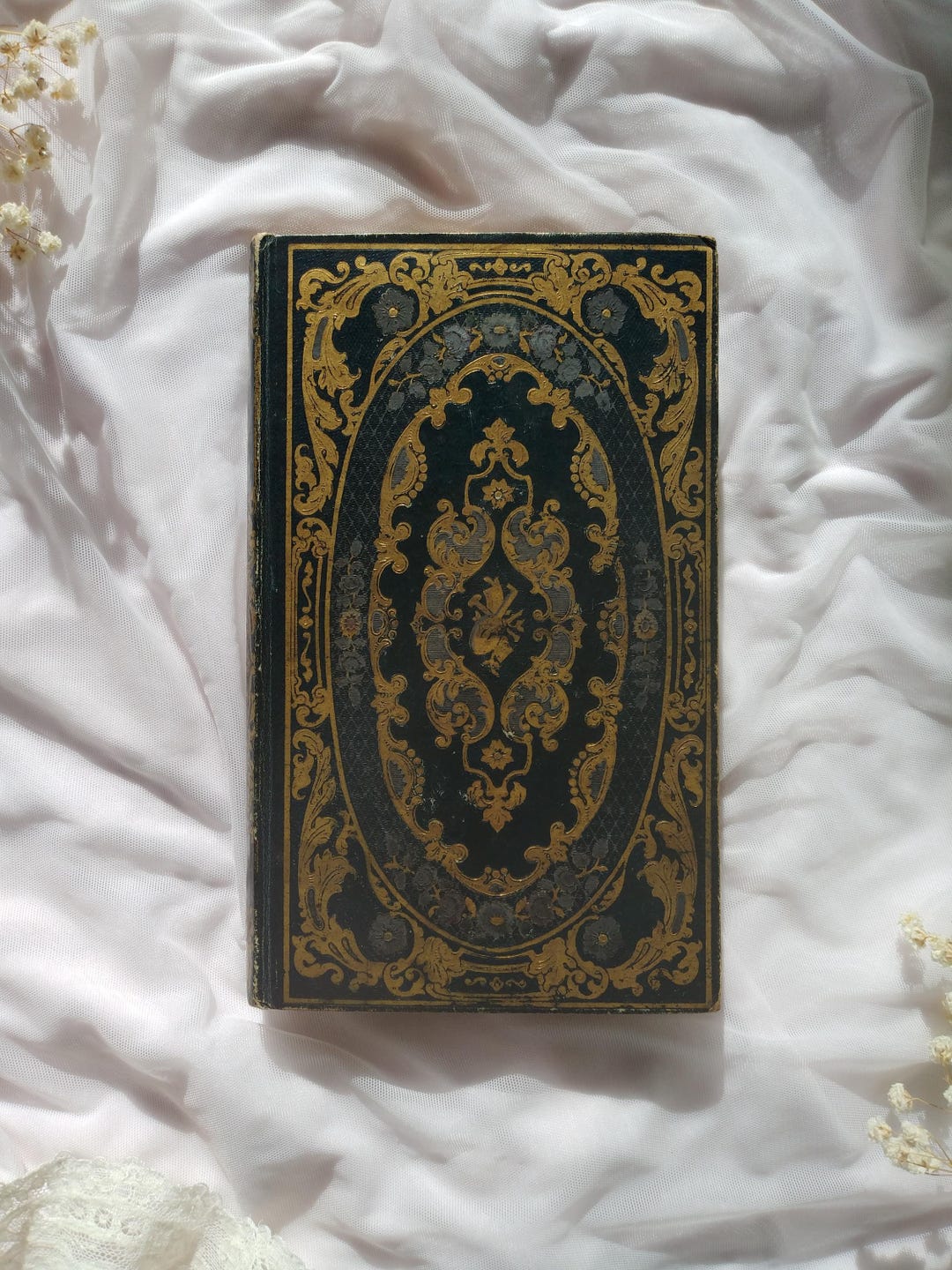 Pretty French Antique Book French Cartonnage Cartonnage Romantique ...