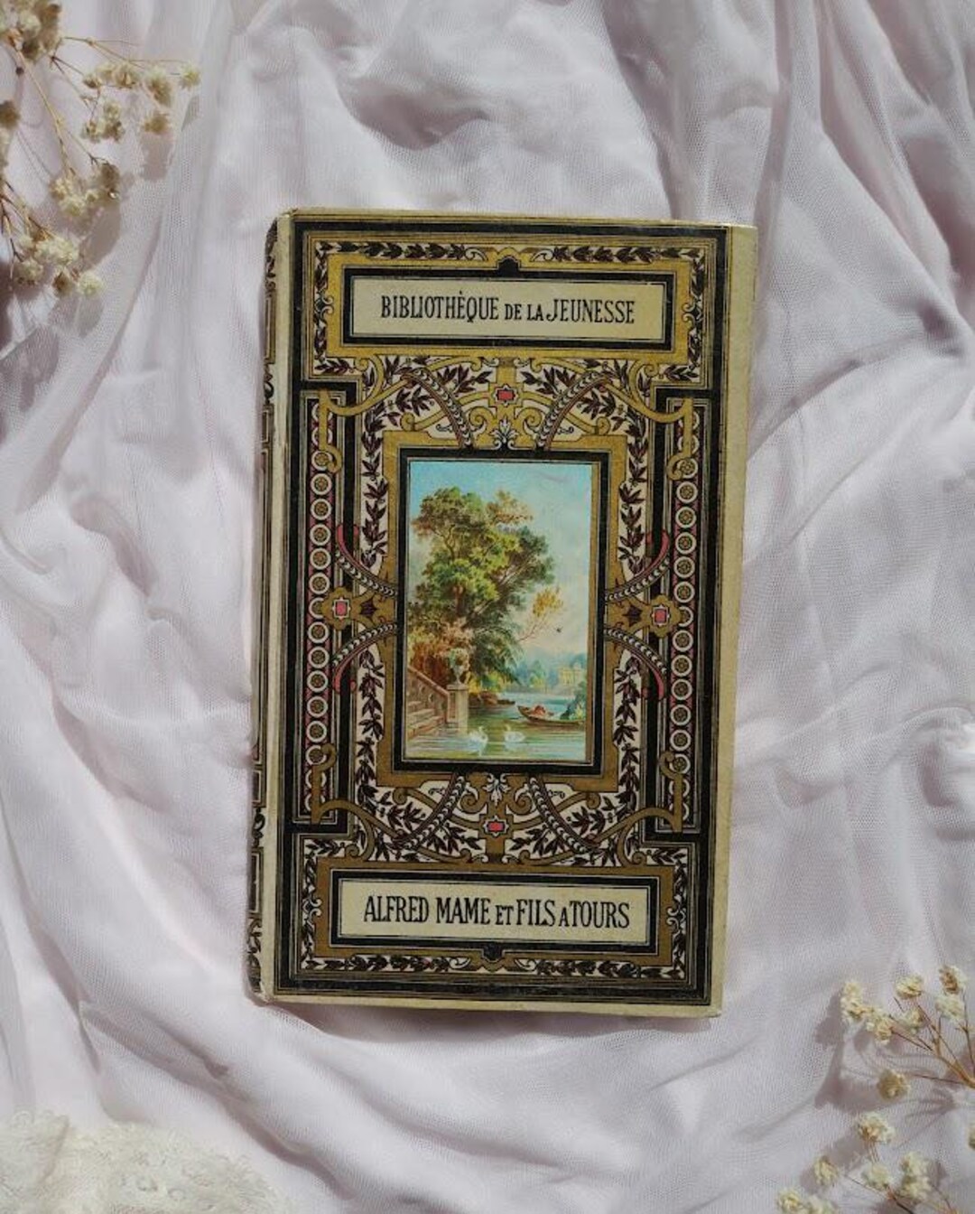 Pretty French Antique Book French Cartonnage Cartonnage Romantique ...
