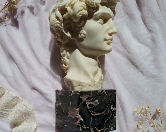 Gorgeous Vintage Italian Bust of David Michaelangelo's David Classical ...