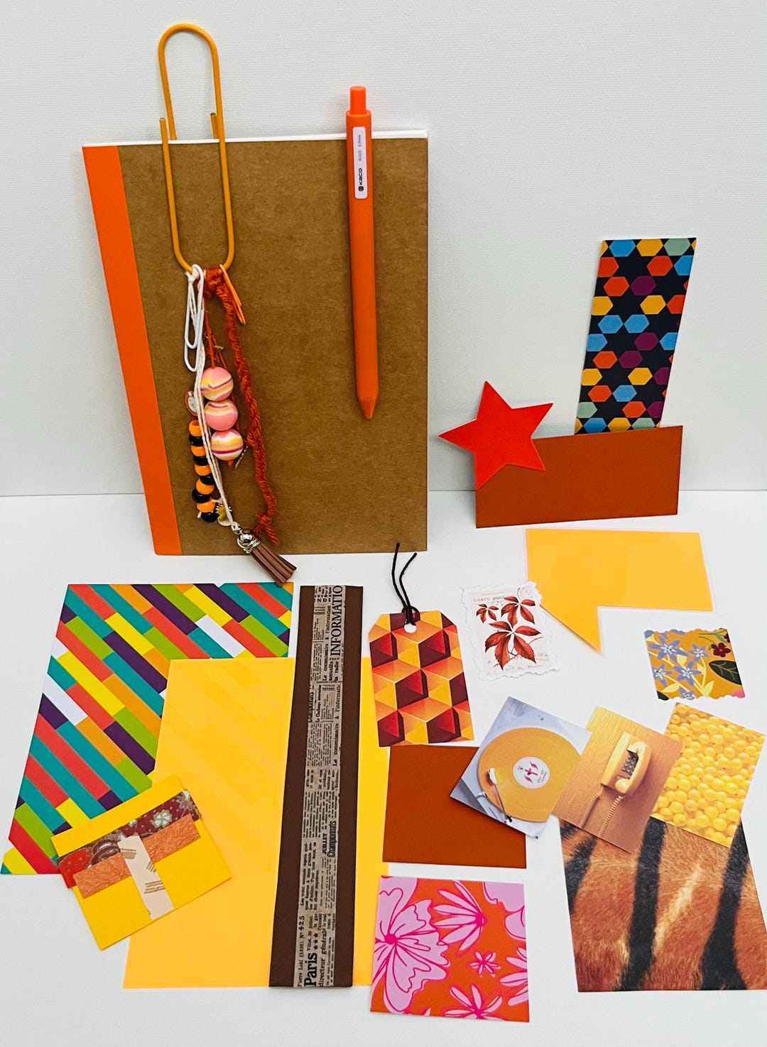 Orange Journal, Giant Dangle, Pen and More - Etsy