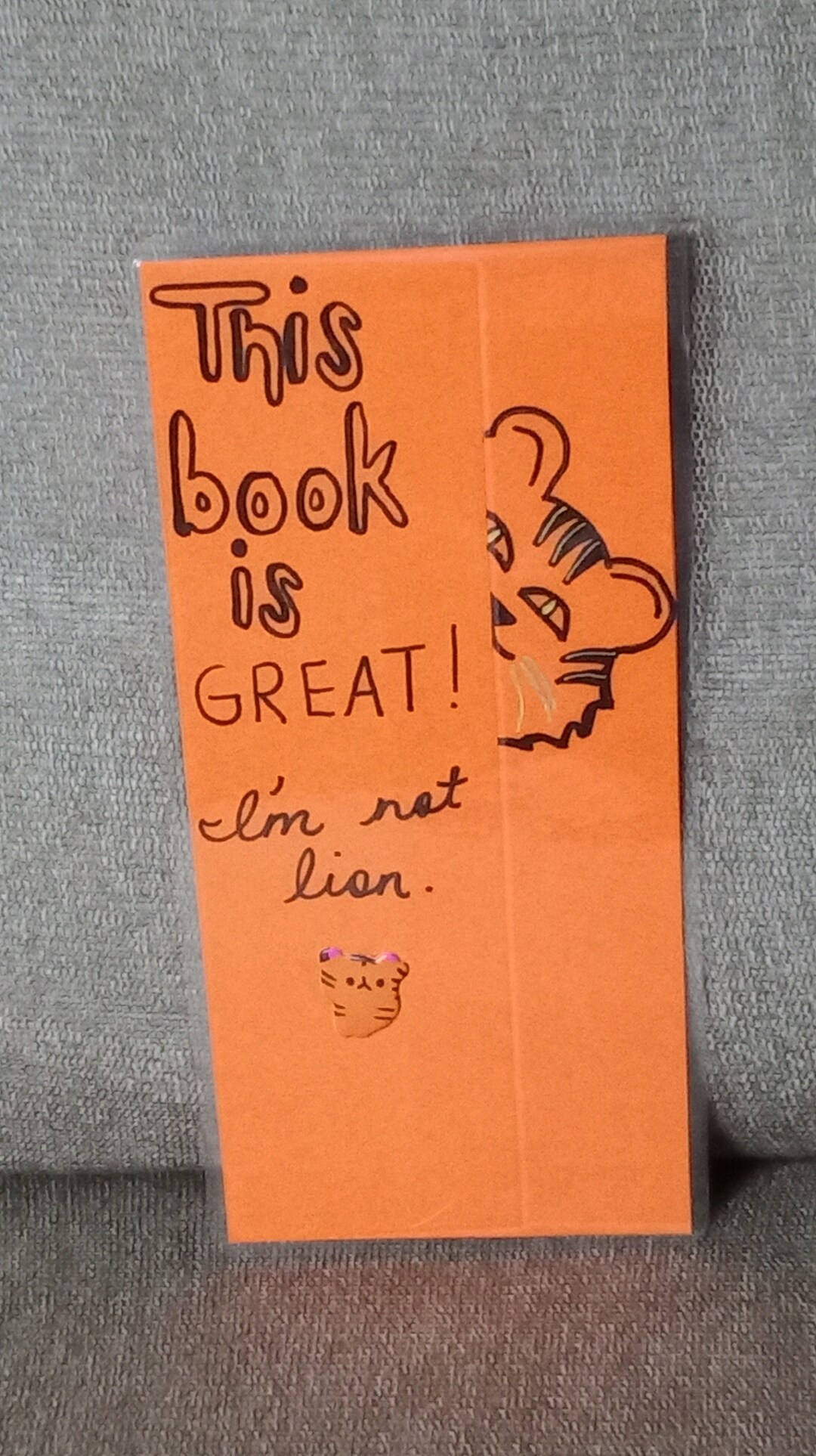 Laminated Tiger Bookmark - Etsy