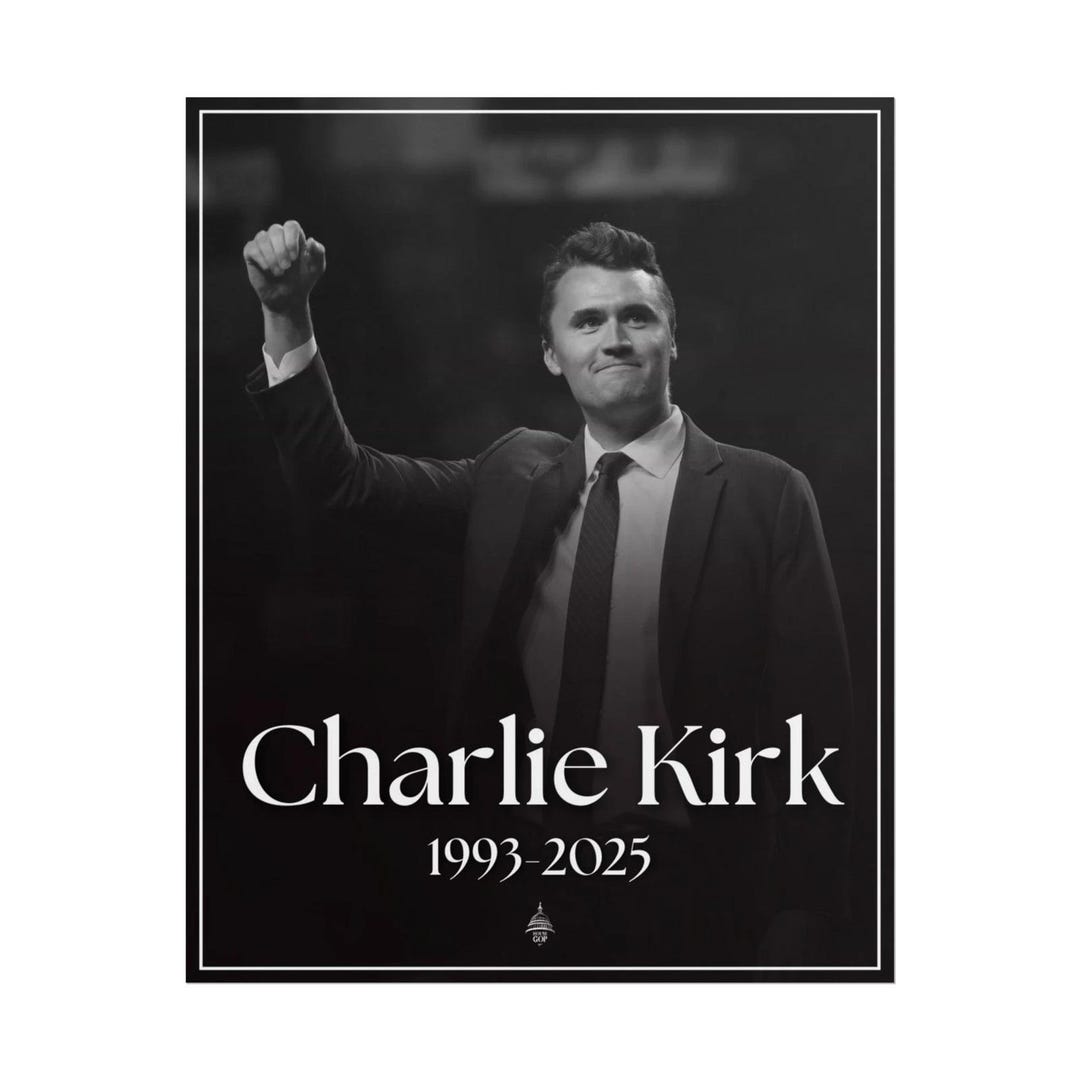 Charlie Kirk Poster, RIP Charlie Kirk 1993 - 2025 Poster, Memorial Charlie Kirk - Etsy