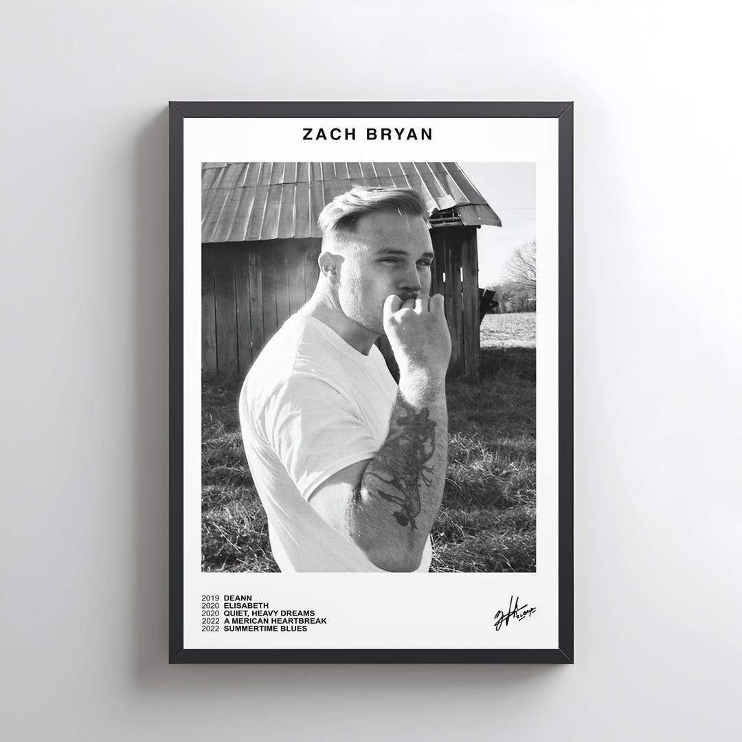 Digital Download: Zach Bryan Poster, Minimalist Zach Bryan Print, Music ...