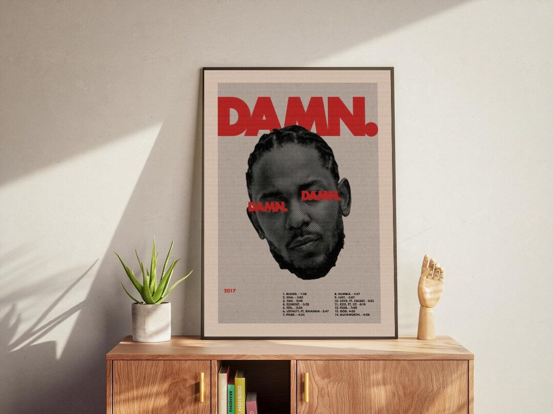 Digital Download: Kendrick Lamar - DAMN. Album Cover - Etsy