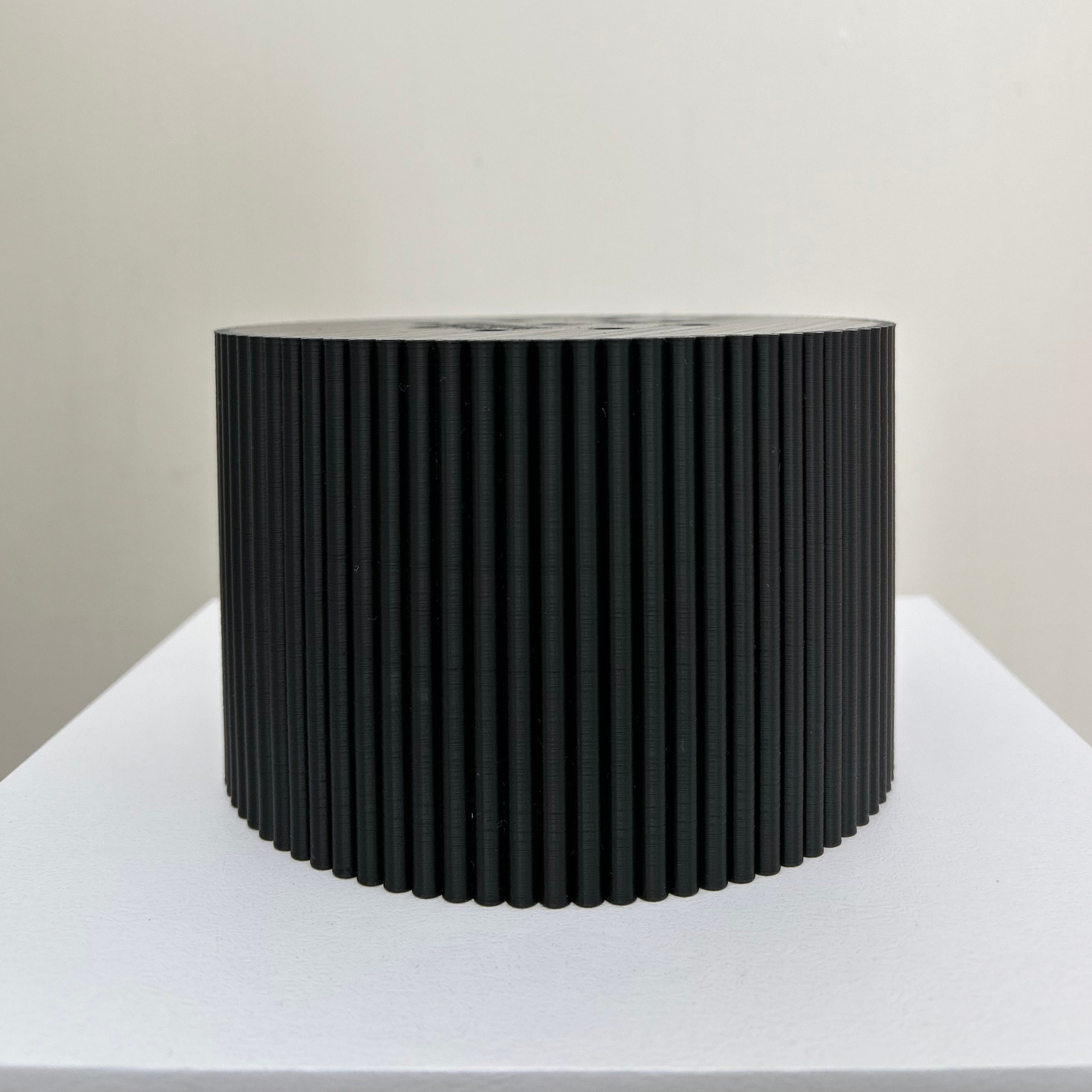 8”x6” Reeded Cake Separator Round - White Wedding Cake Spacer - Fake ...