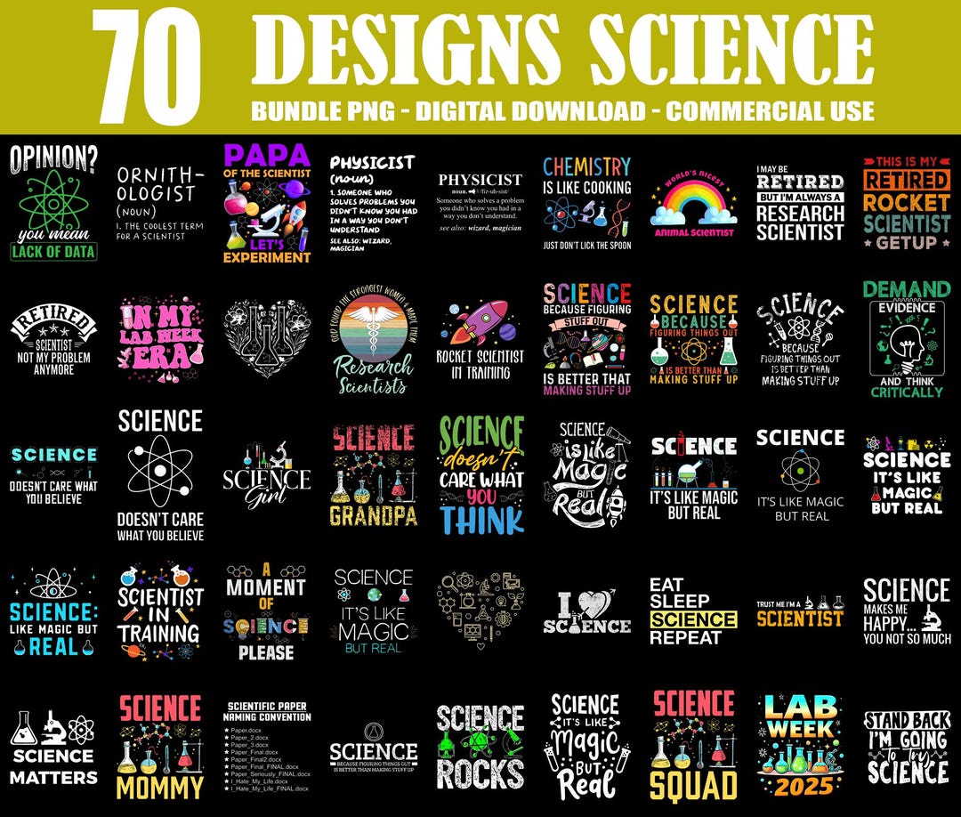 70 Designs Science Bundle Png, Chemistry Png, Science Lover Png, Retro ...