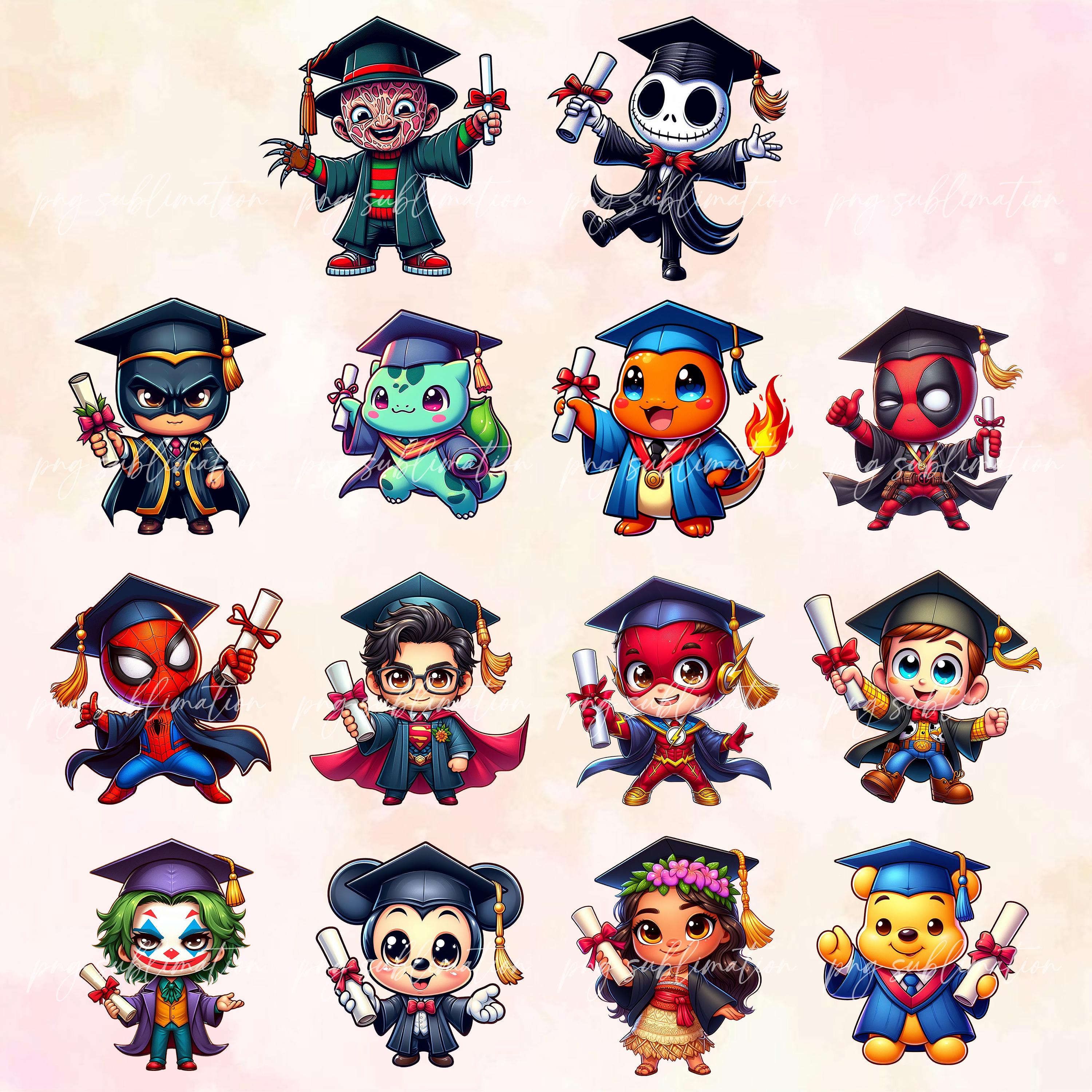 130 Graduation Cartoon Png Bundle, Graduation Png Sublimation ...