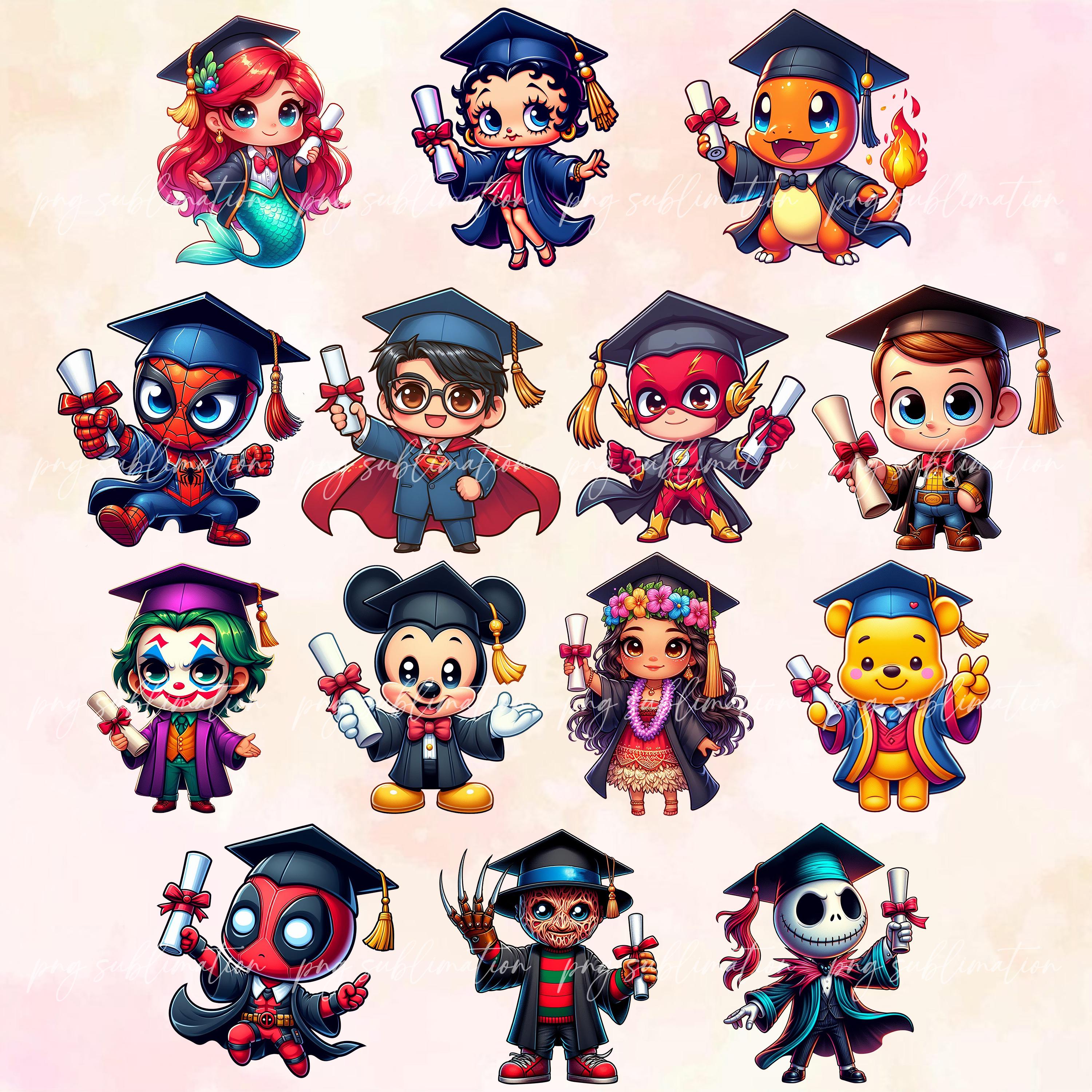 130 Graduation Cartoon Png Bundle, Graduation Png Sublimation ...