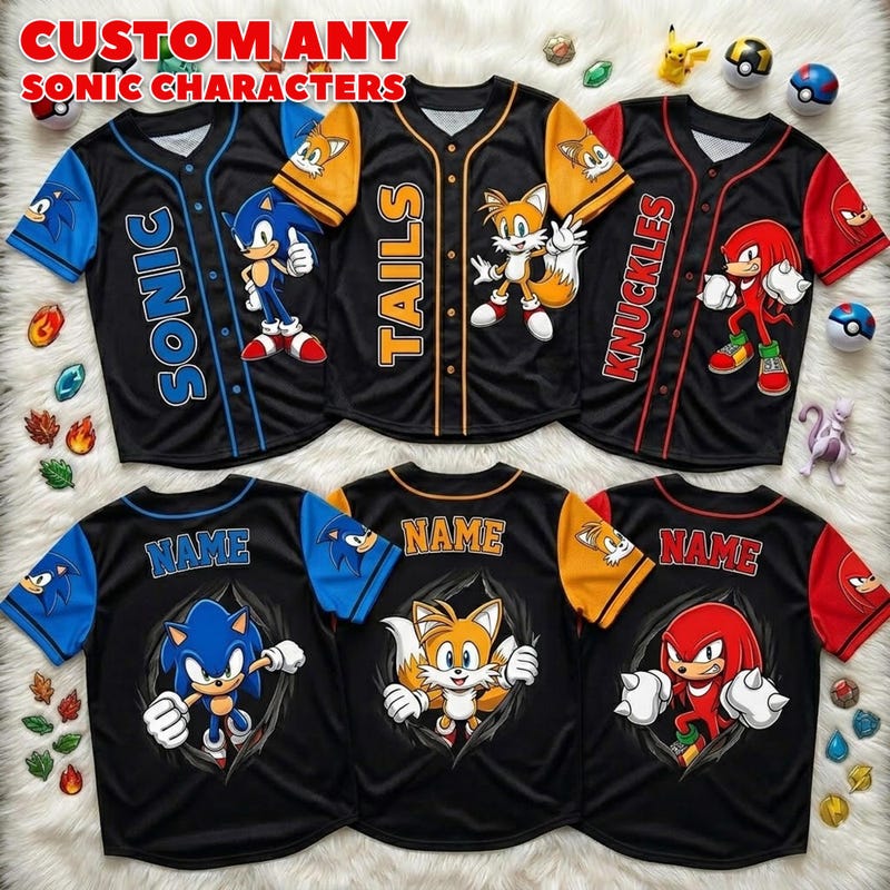 Sonic Shadow Jersey - Etsy