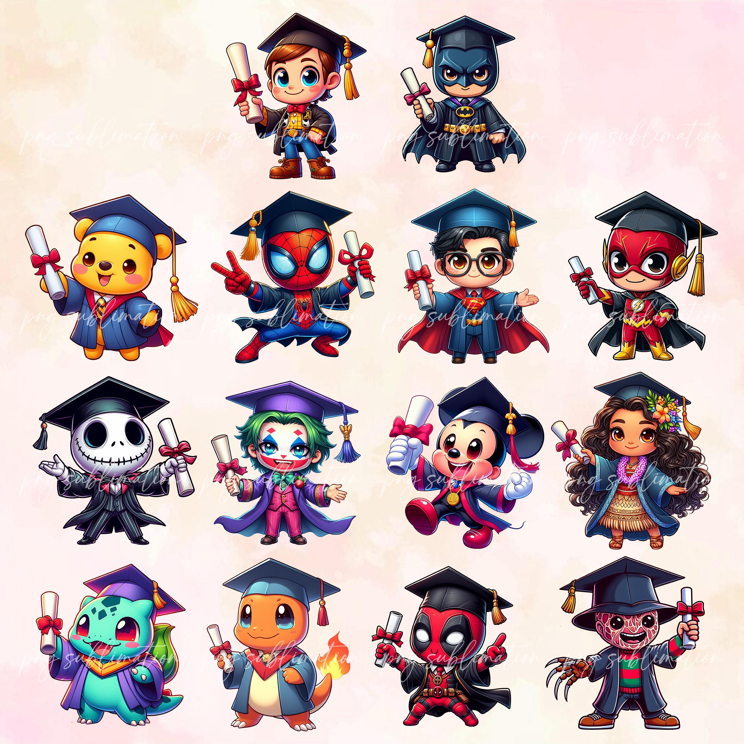 130 Graduation Cartoon Png Bundle, Graduation Png Sublimation ...