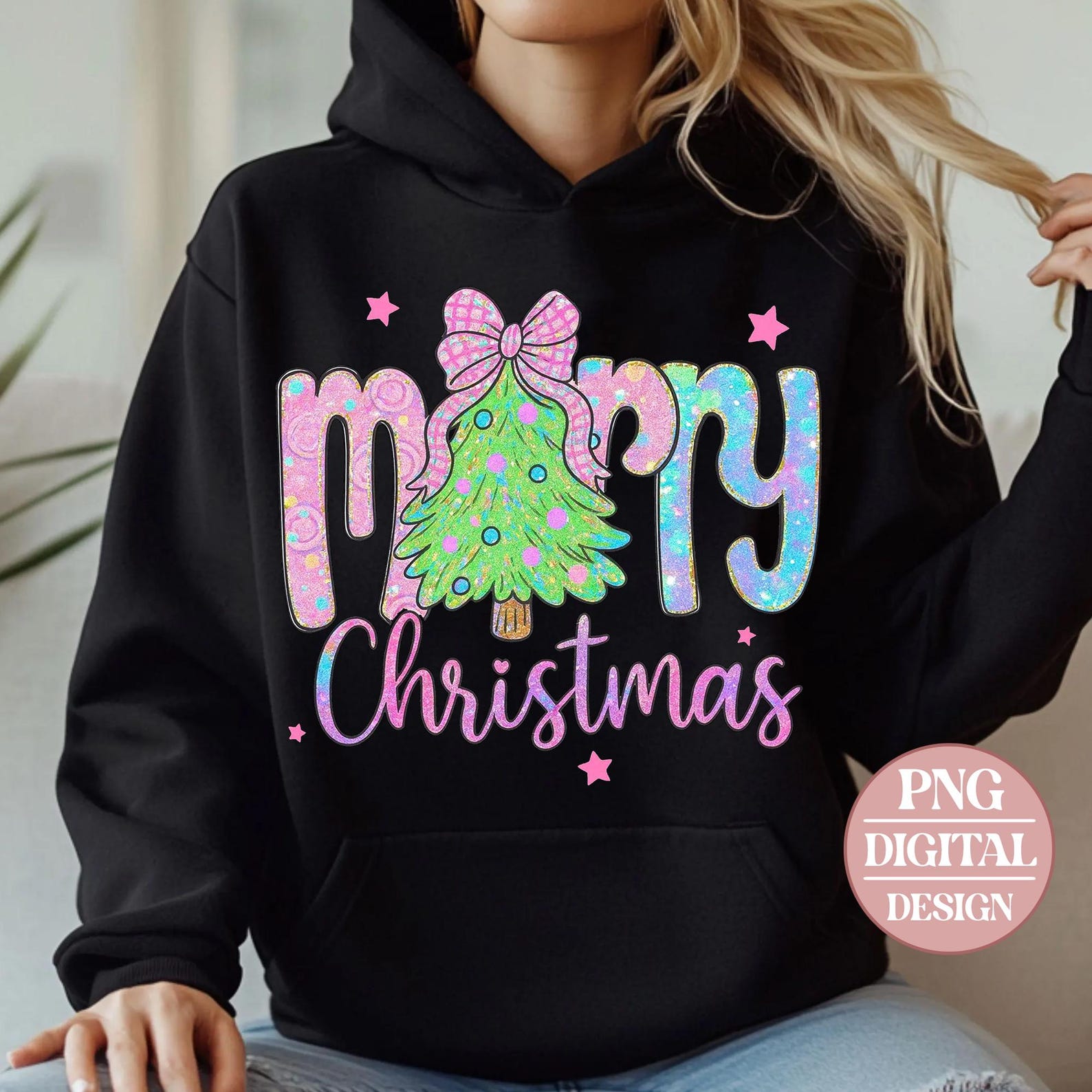 Christmas Rain Bow Bundle Png, Cute Xmas Png, Merry and Bright Png, Tis ...