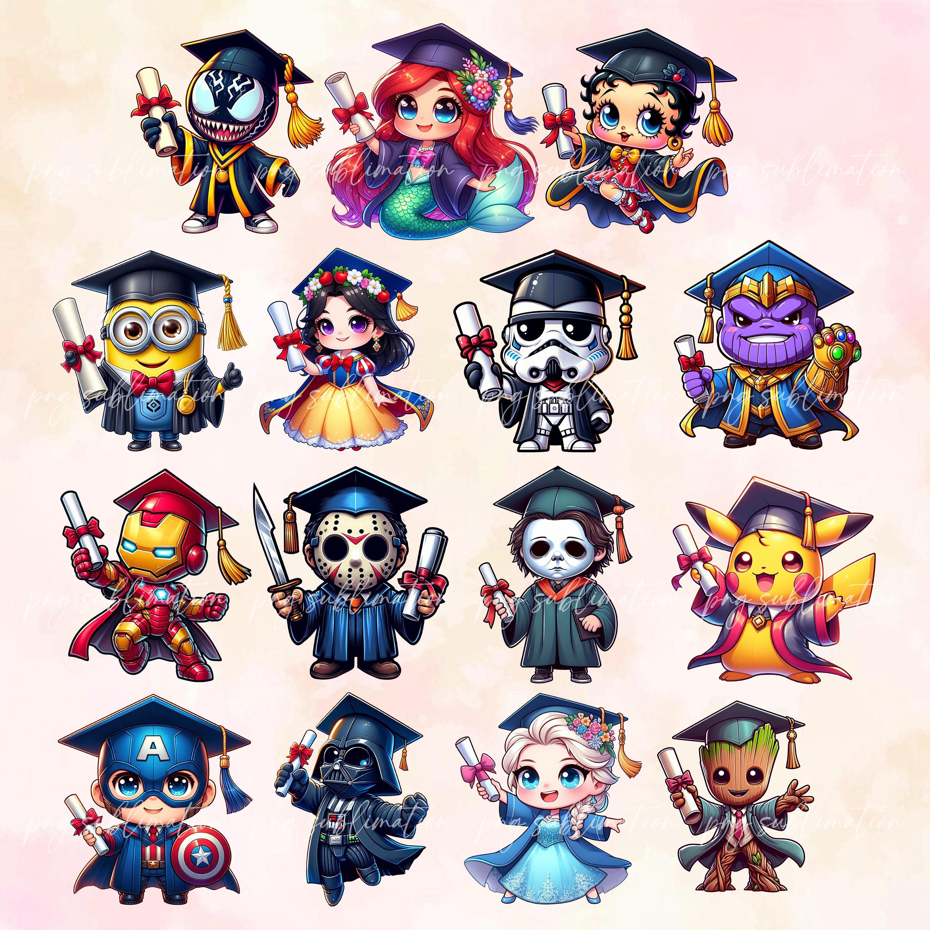 130 Graduation Cartoon Png Bundle, Graduation Png Sublimation ...