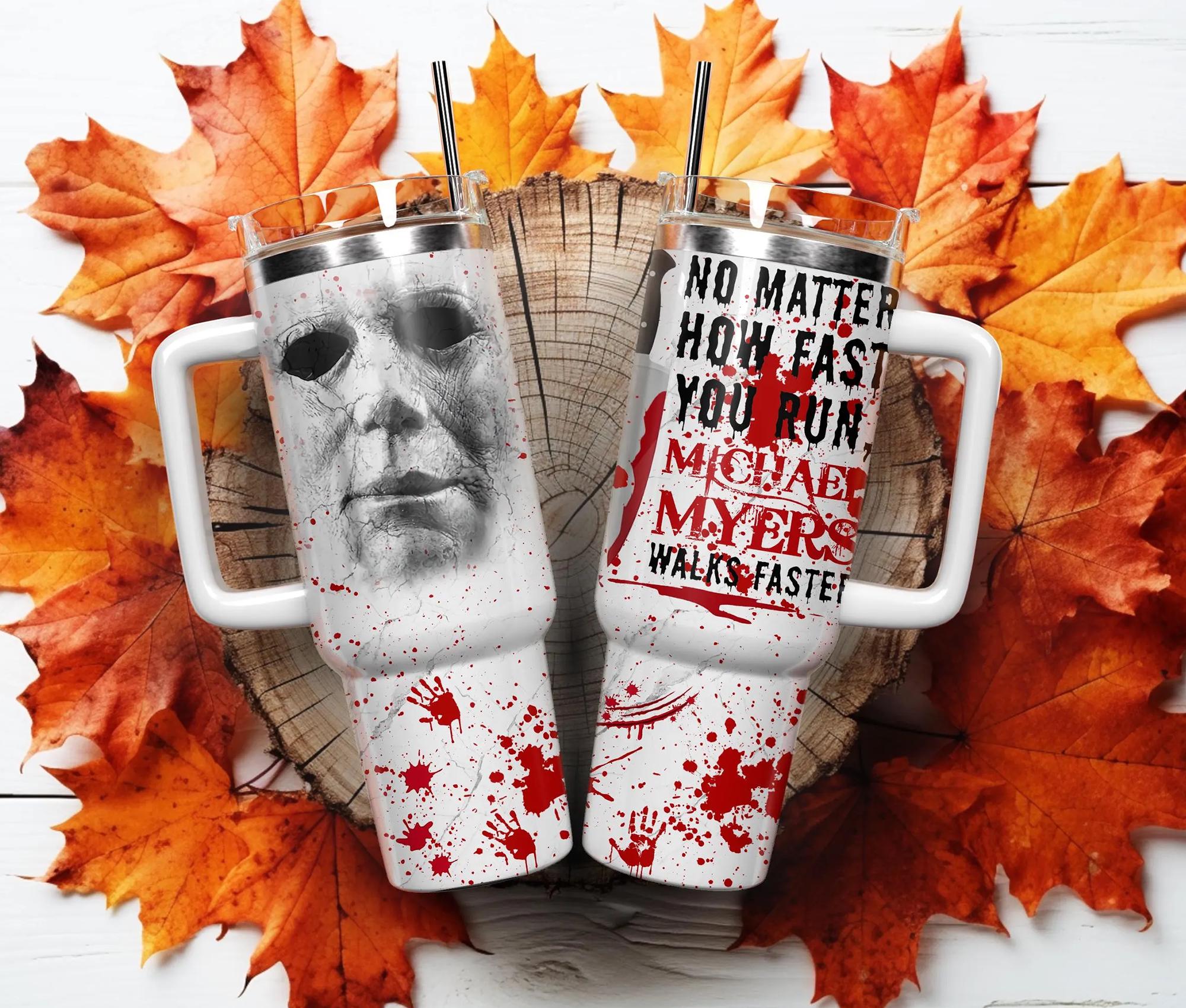 Horror Killers 40oz Tumbler Wrap Png, Halloween Characters 2 Pieces ...