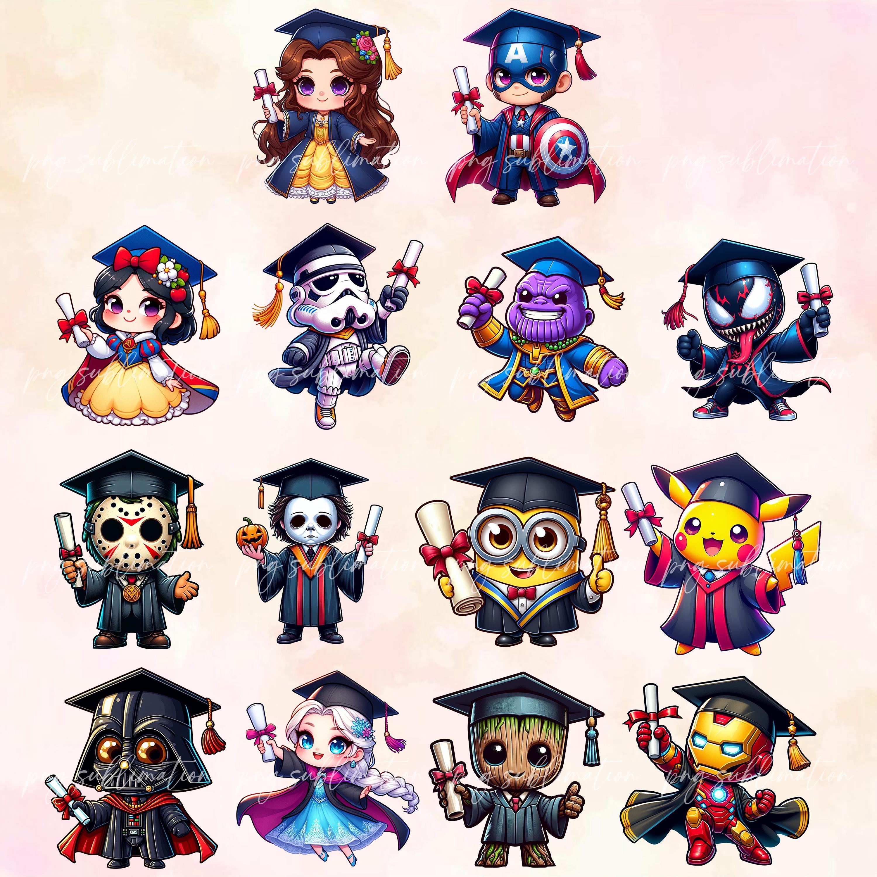 130 Graduation Cartoon Png Bundle, Graduation Png Sublimation ...