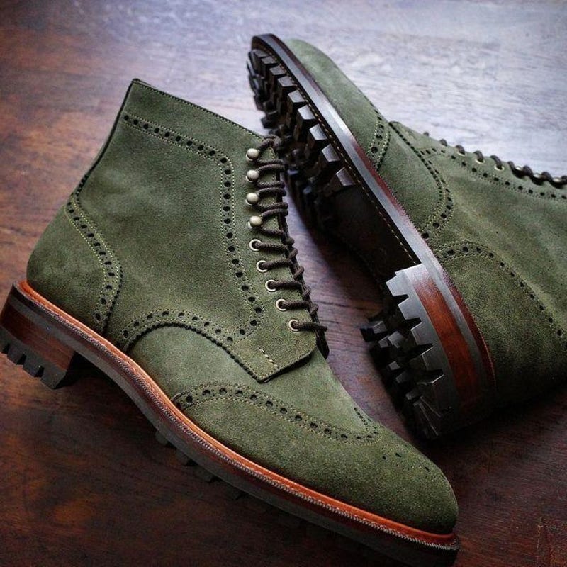 Mens Luxury Leather Boots - Etsy