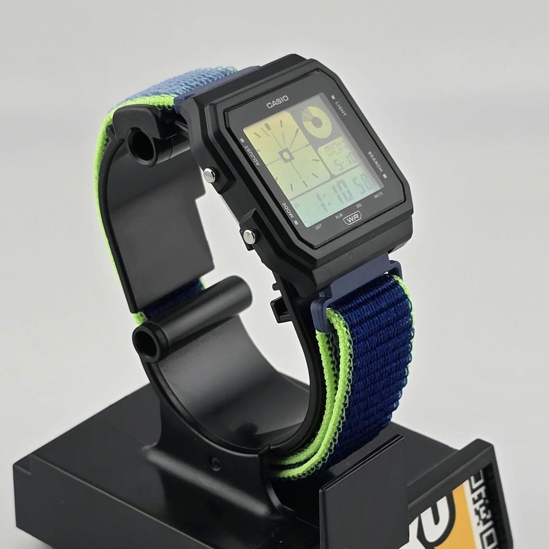 Casio LF20W-8A Modified | POP Ocean Mist | Blue and Green Nylon Loop ...