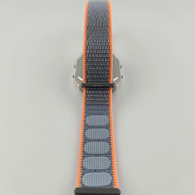 Casio LF20W-8A Modified POP Gray With Orange Tint Orange and Grey Nylon ...