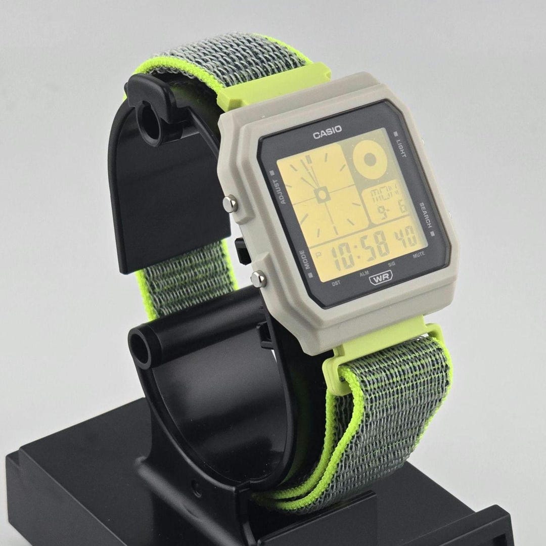 Casio LF20W-8A Modified | POP Lime | With Yellow Tint | Lime and Blue ...