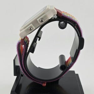 Casio LF20W-8A Modified | POP Rainbow | With Red Tint | Rainbow Nylon ...