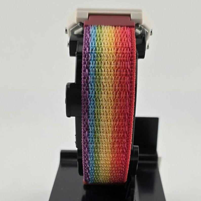 Casio LF20W-8A Modified | POP Rainbow | With Red Tint | Rainbow Nylon ...