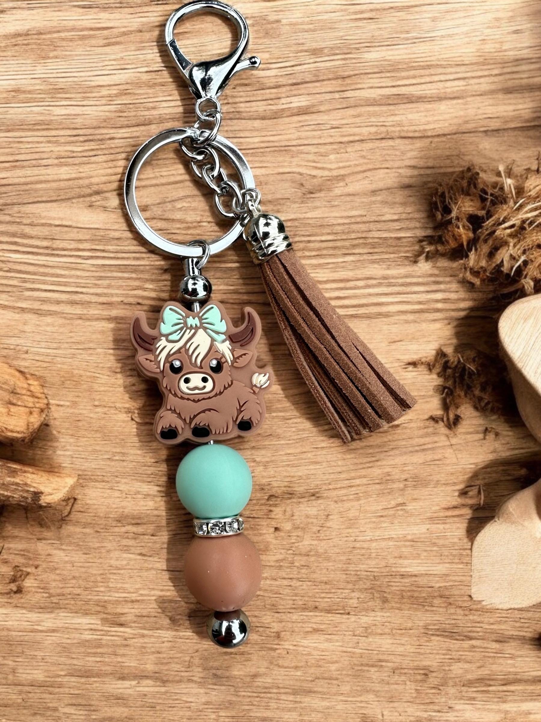 Highland Cow Keychain, Zipper Pull, Bag Tag - Etsy