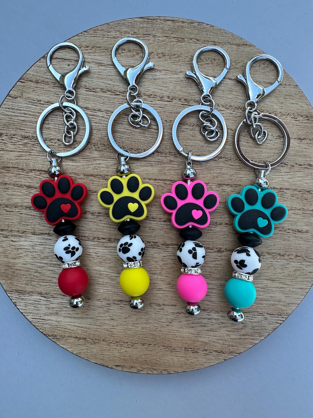 Paw Print Keychain - Accessory for Pet Owners - Etsy