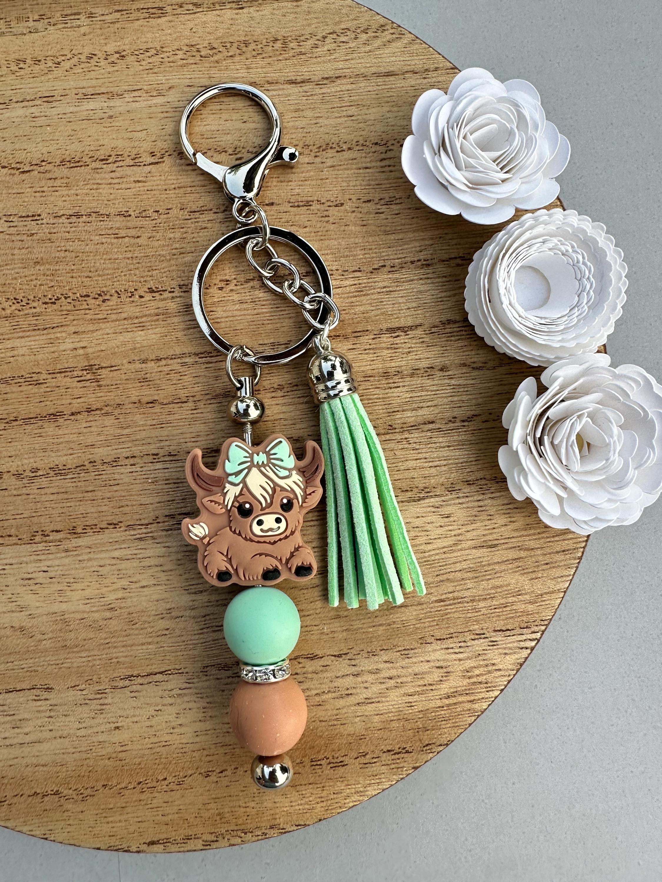 Highland Cow Keychain, Zipper Pull, Bag Tag, Cow Accessory - Etsy
