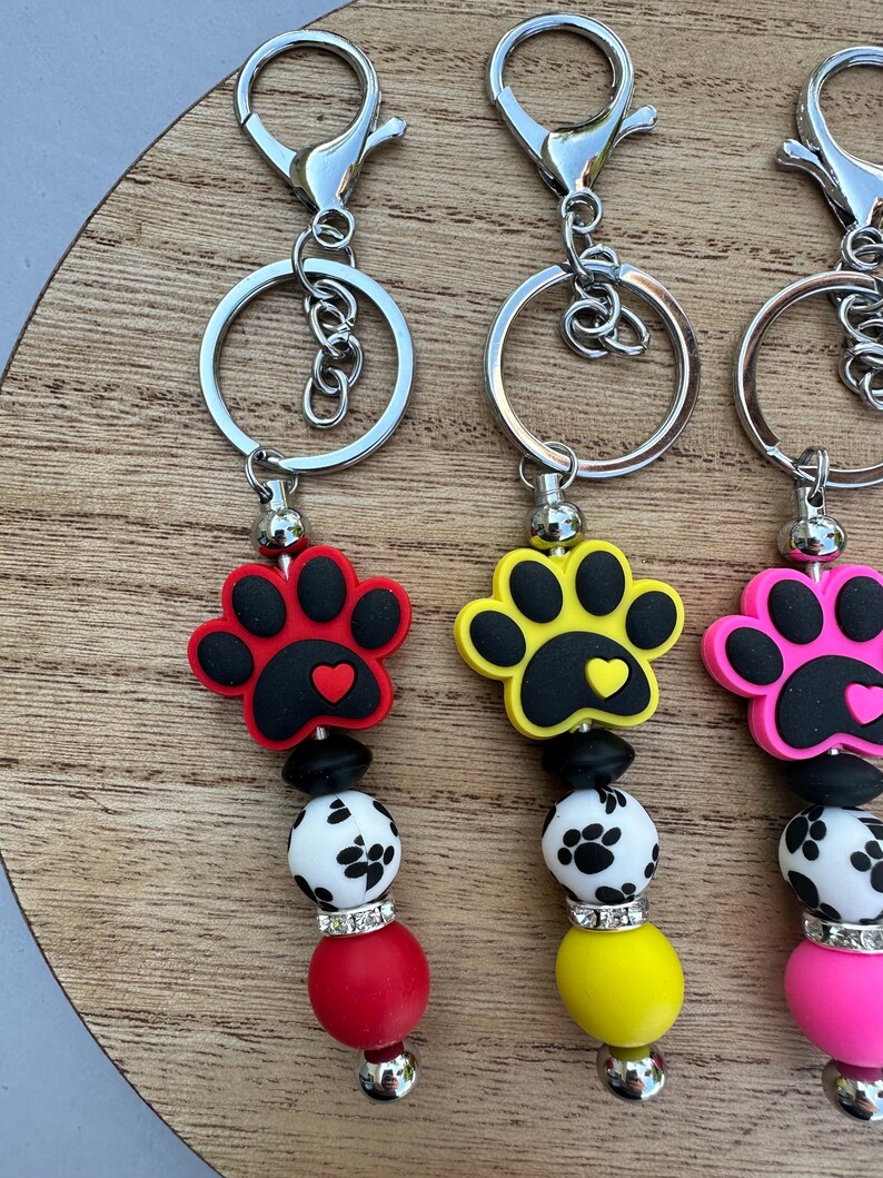 Paw Print Keychain - Accessory for Pet Owners - Etsy