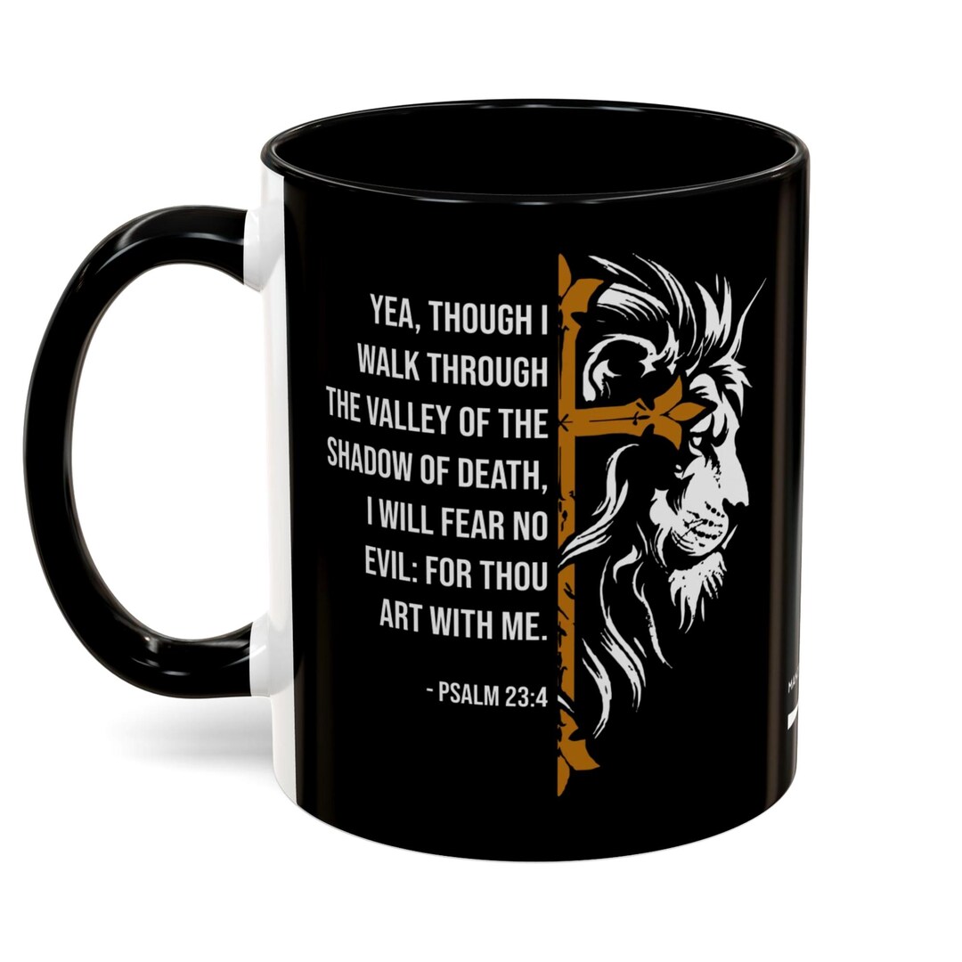 Christian Bible Verse Psalm 23 Mug for Church, Inspirational Bible ...