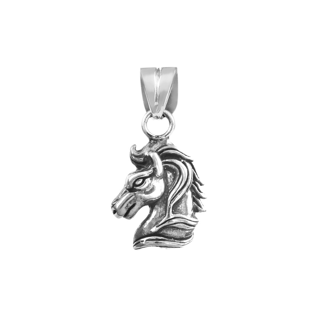 Horse Trojan Pendant Necklace for Men Biker Rider Gift Horse Head Charm ...