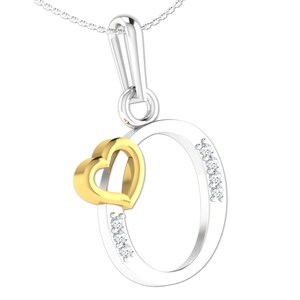 O Shape Pendant Alphabet Pendant Handmade Pendant Letter Pendant Cubic ...