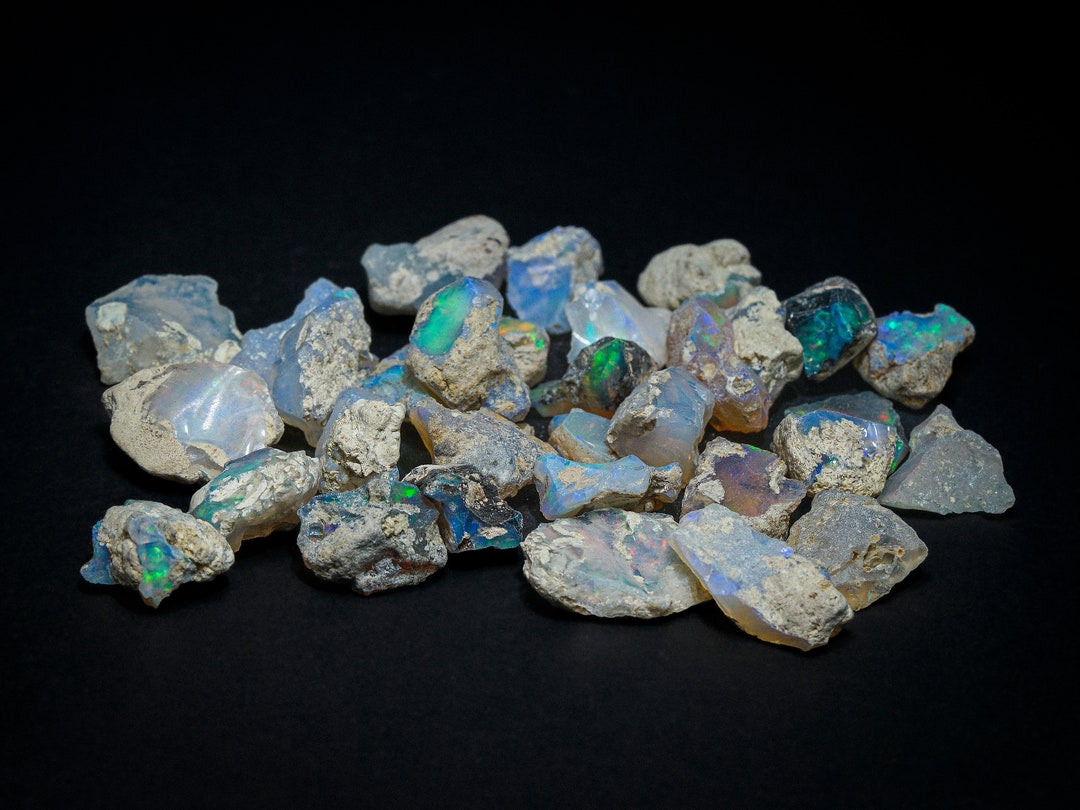 Natural Ethiopian Opal Raw Fire Opal Welo Opal Rough, Opal Rough Lot ...