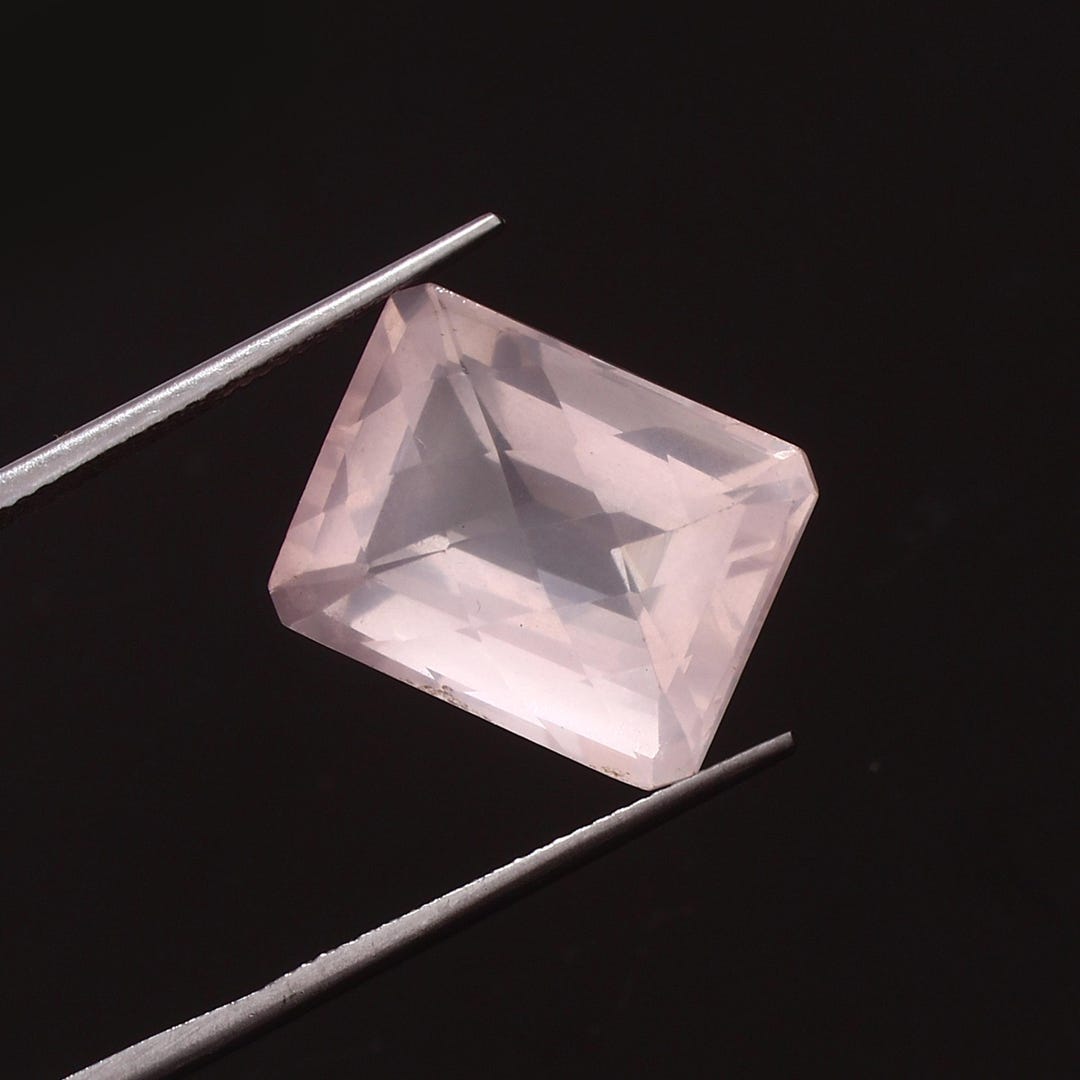 Classic Top Grade Quality 100% Natural Rose Quartz Cabochon Emerald Cut ...