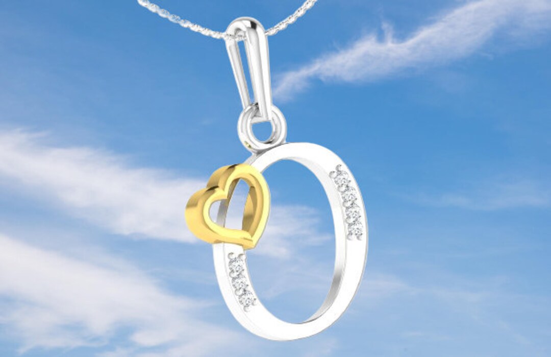 O Shape Pendant Alphabet Pendant Handmade Pendant Letter Pendant Cubic ...