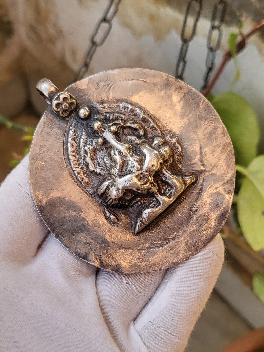 Oxidized Pendant in 925 Sterling Silver Antique Pendant Rare Pendant ...