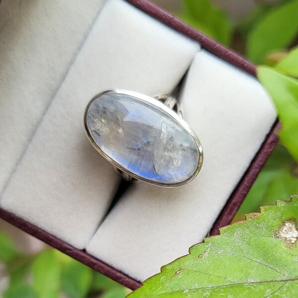 Large Moonstone Ring - Etsy