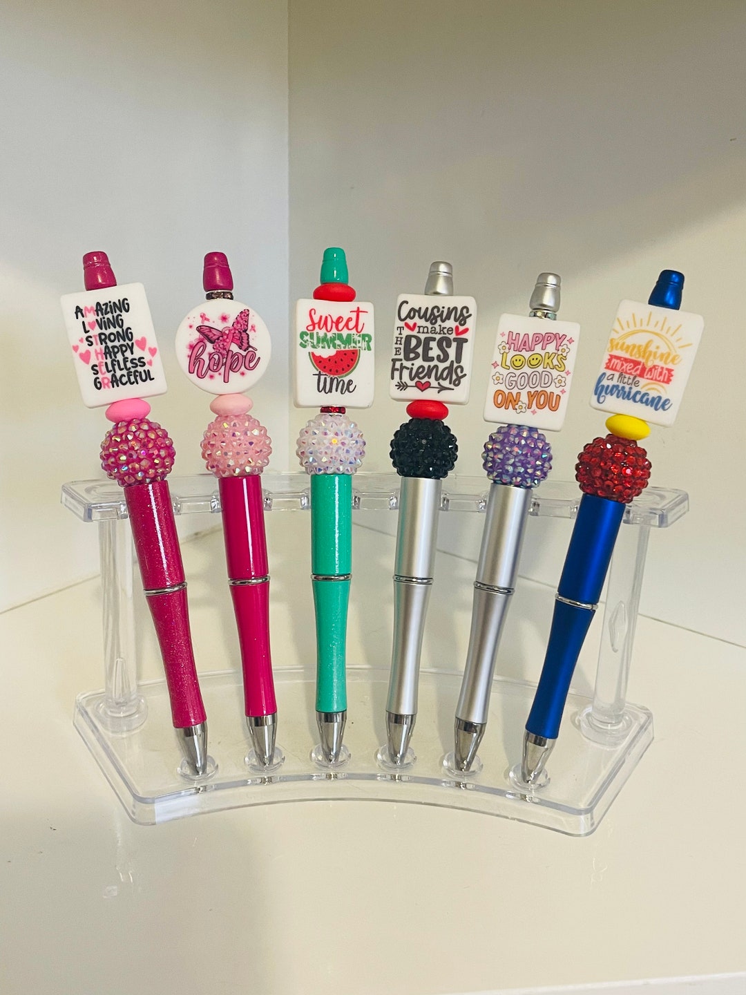 Custom Made Beaded Focal Pens - Etsy